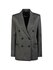 Пиджак PATRIZIA PEPE Herringbone double-breasted blazer, размер 46, серый