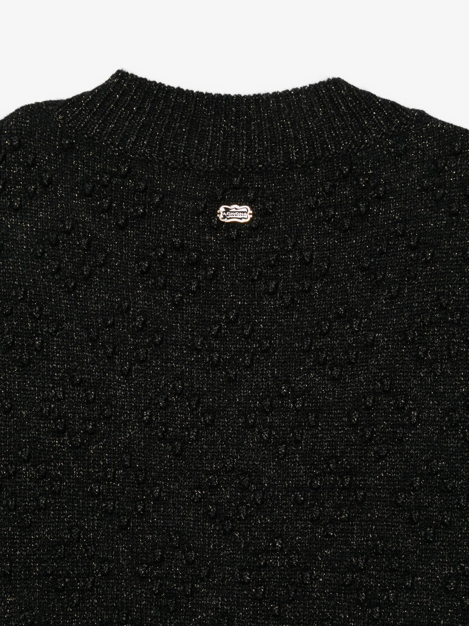 Свитер Agnona Bobble-knit metallic-thread sweater, размер 44, , черный — фото 1