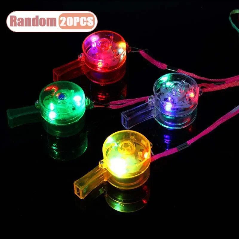 LED мигающие свистки для вечеринок 10-80 шт. Random-20PCS