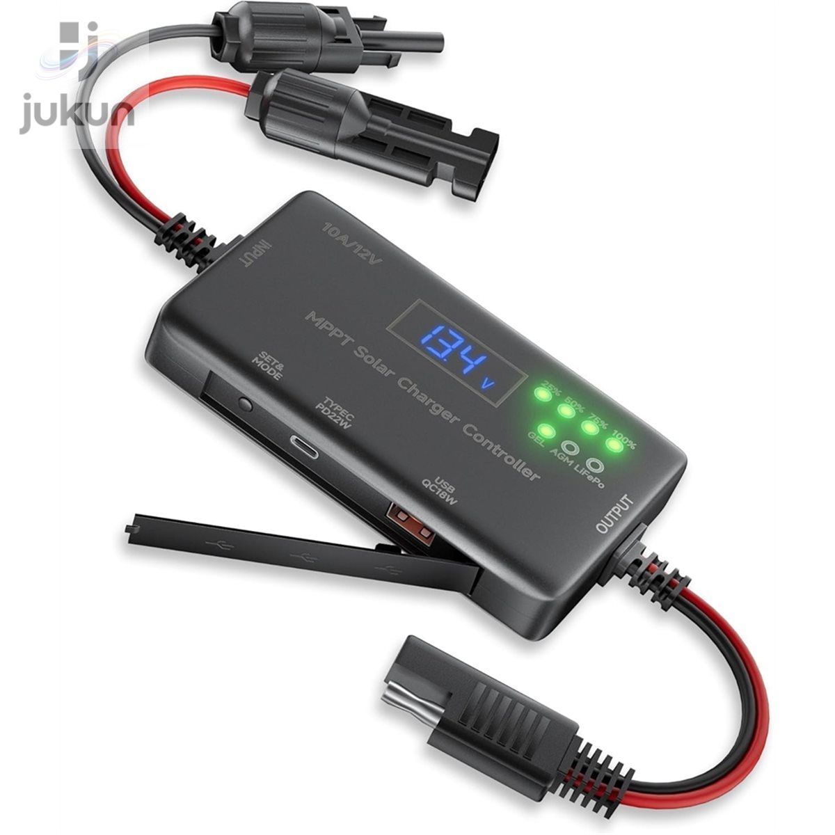(T X Z A) Контроллер Солнечной Зарядки MPPT 12 В 10 А С USB-Портом Type-C Для Аккумуляторов