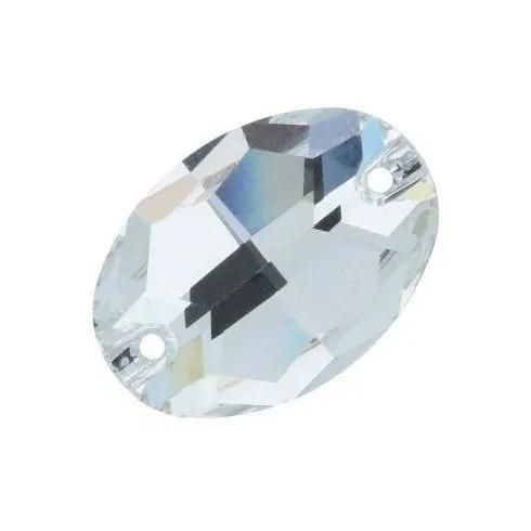 Стразы PRECIOSA "Crystal", 16х11 мм, стекло, белые, в пакете, 12 шт (438-62-301)