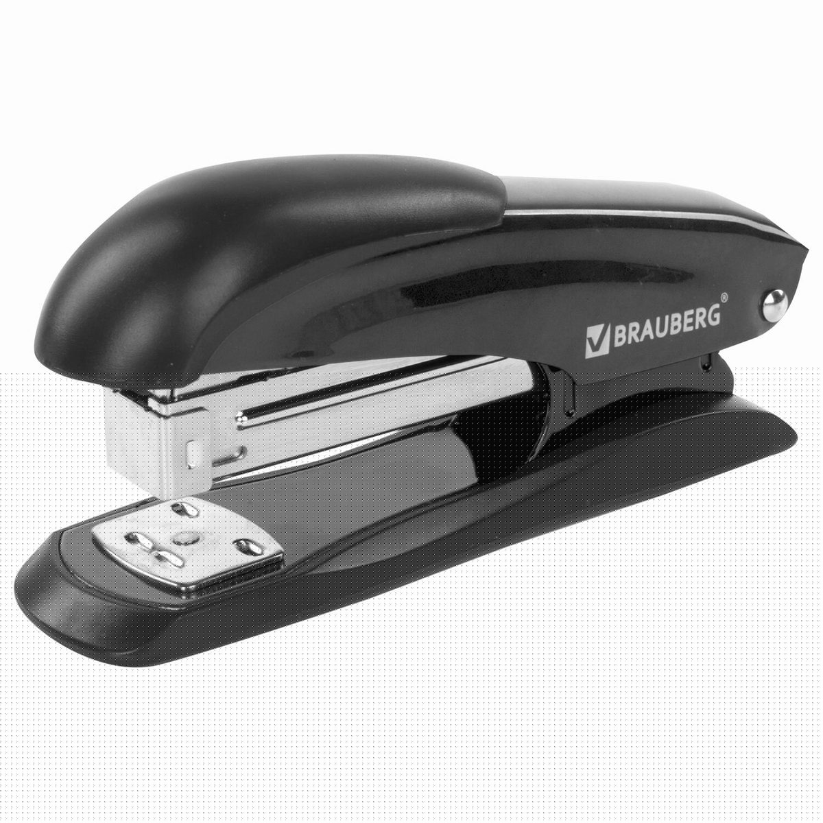 Степлер Brauberg Office-Expert, №24/6 - 26/6, до 25 листов, черный, металлический (228593), 2шт.