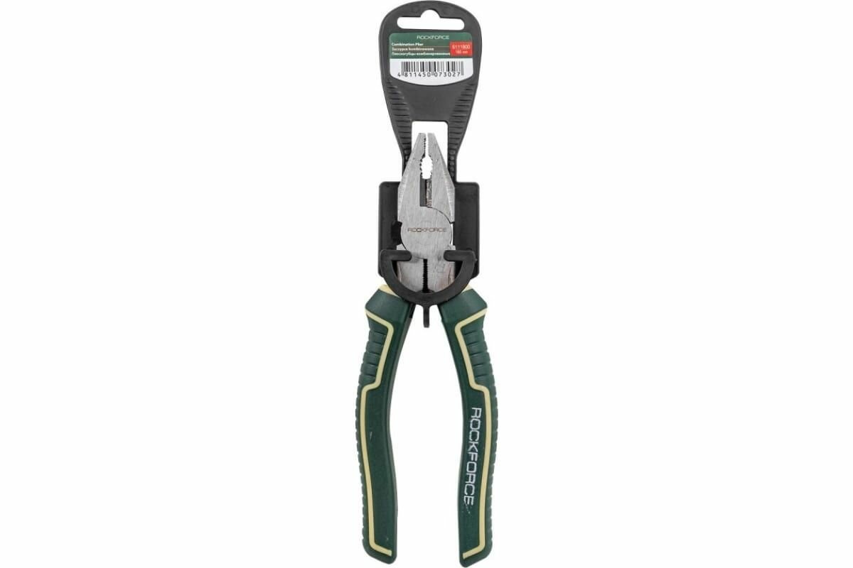 Плоскогубцы RF-611180D (180мм), на держателе ROCKFORCE RF-611180D