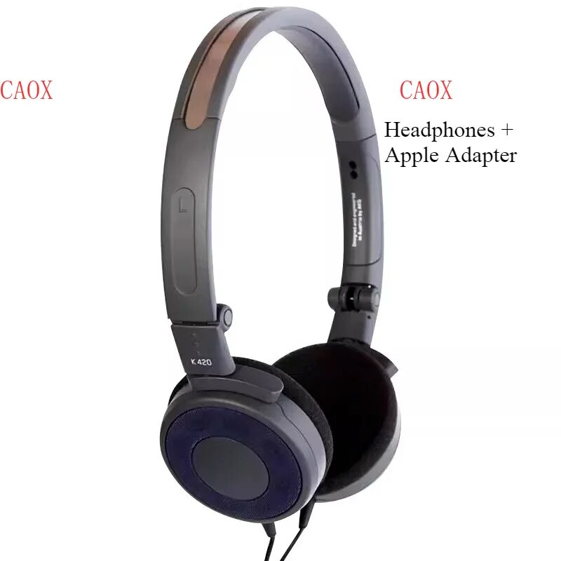 Наушники AKG K420 Classic, темно-синий + Apple adapter