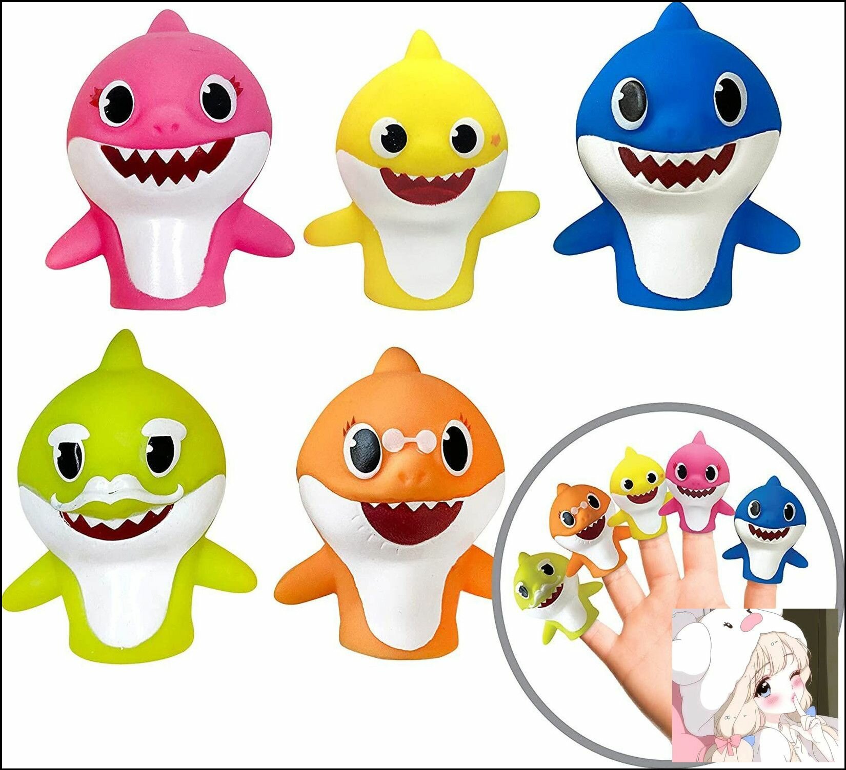 Набор пальчиковых кукол Baby Shark из 5 предметов