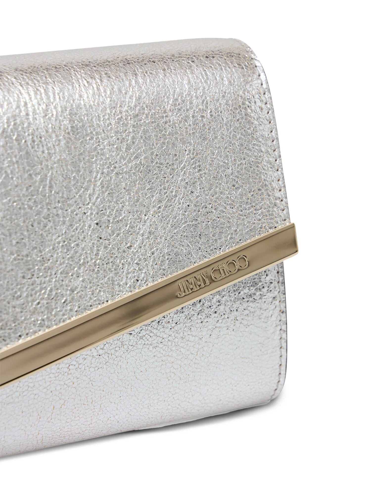 Сумка JIMMY CHOO Emmie clutch, металлик — фото 1