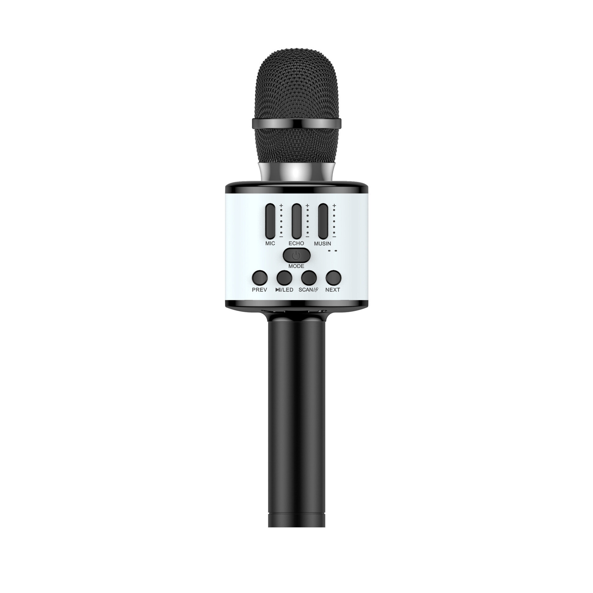 A68 беспроводная Bluetooth караоке-микрофон с LED-дисплеем, портативный ручной микрофон, черный цвет для выступлений и
