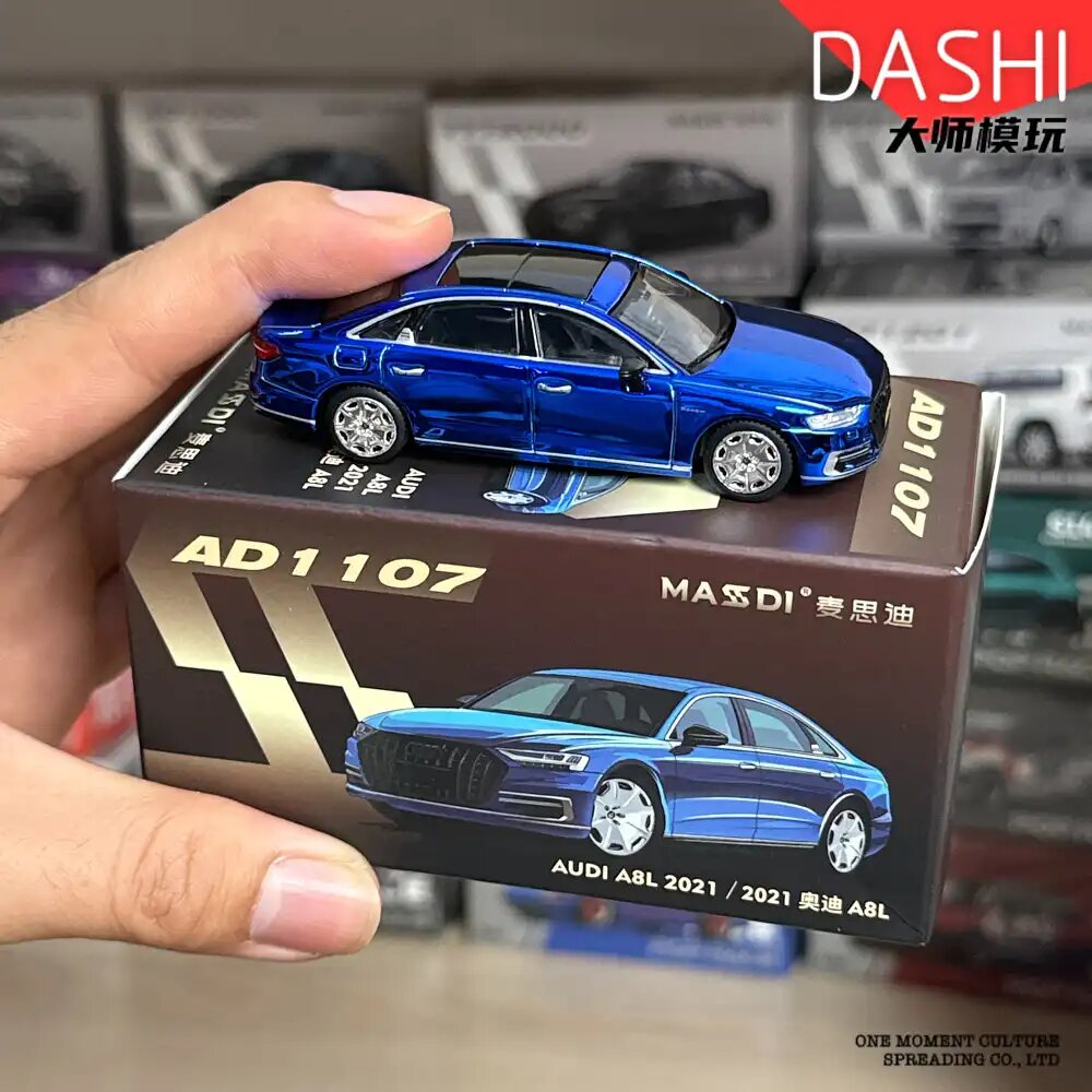 MASDI модель автомобиля A8 1:64 синего цвета D