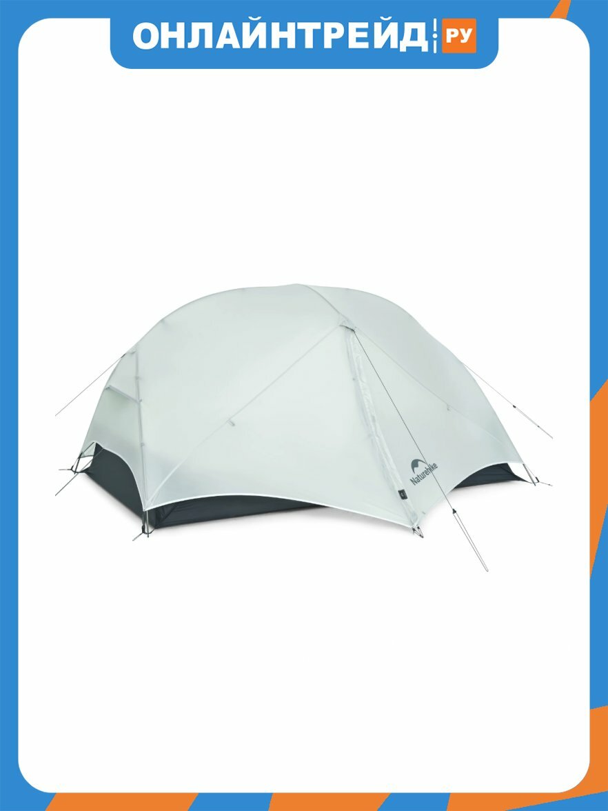 Палатка Naturehike Mongar UL 2-местная, алюминиевый каркас, сверхлегкая, серая
