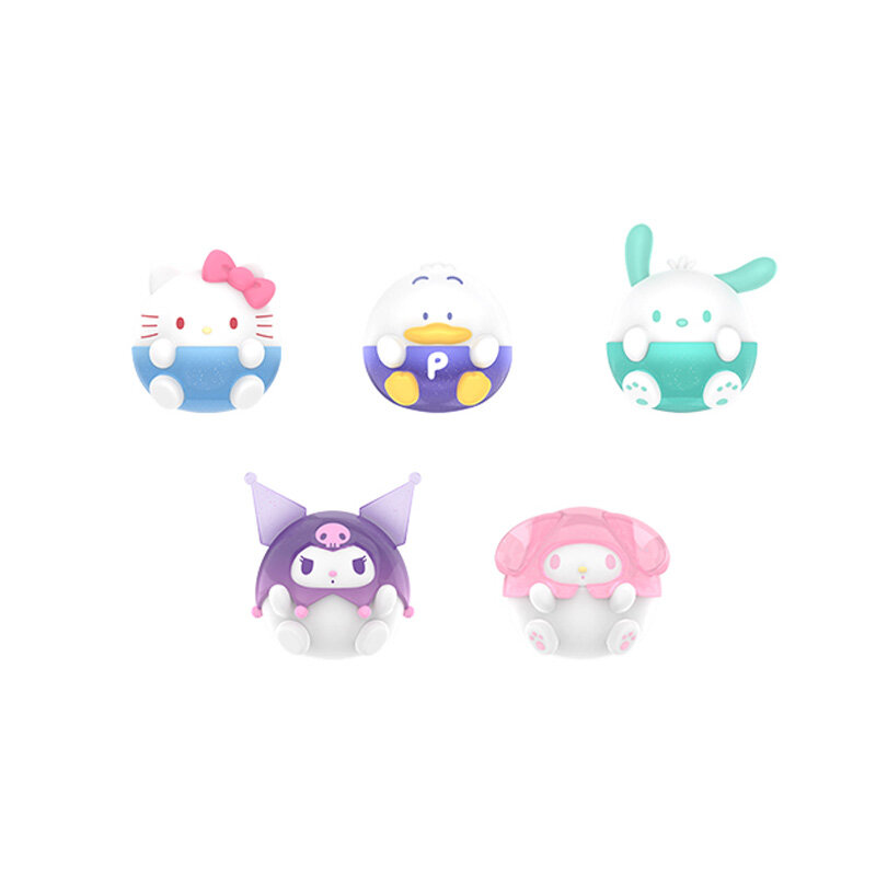 Коллекционные коробочки с сюрпризом унисекс TOP TOY Sanrio Family Round And Chubby, Confirmed-Crystal Style 5 Pcs (Open)