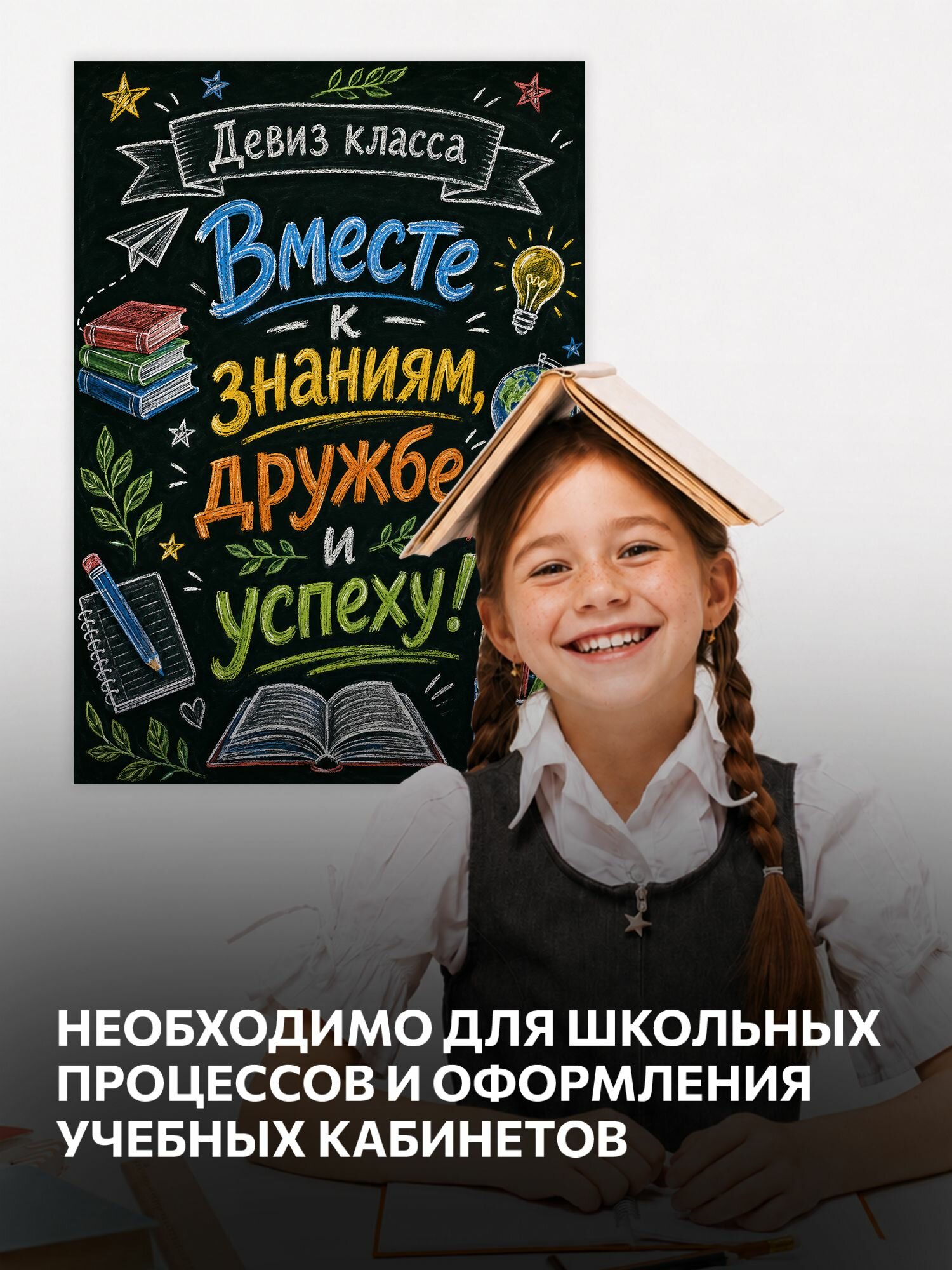 Плакат девиз класса, для школы, в класс — фото 1