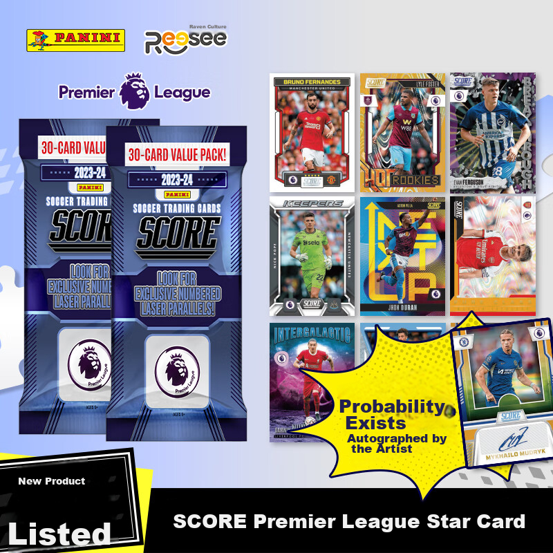 PANINI 2023-24 Score Premier League Футбольная Карта Звезды Fat Pack Одна Упаковка Форма：23/24 Английская Премьер-Лига
