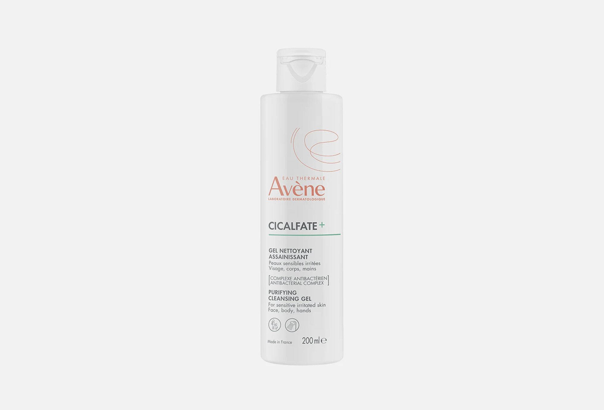 Очищающий гель AVENE CICALFATE+, для чувствительной кожи, без отдушек, 200 мл