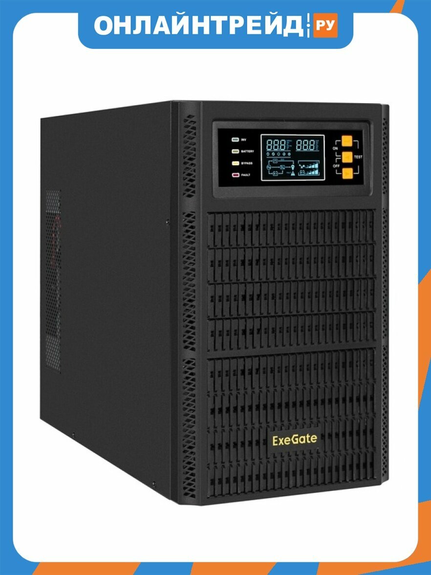 Источники бесперебойного питания Exegate On-line PowerExpert TL-2000.72V. LCD. AVR.4SH. USB. RS232. SNMP 2000VA/2000W