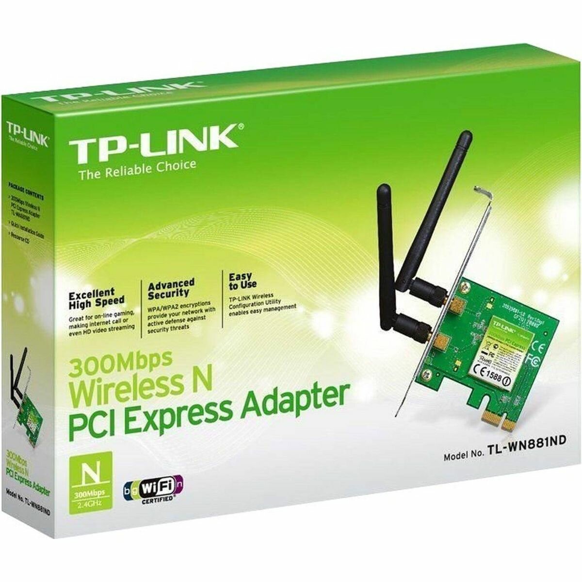Сетевой адаптер Wi-Fi TP-Link TL-WN881ND PCI Express x1 (TL-WN881ND)