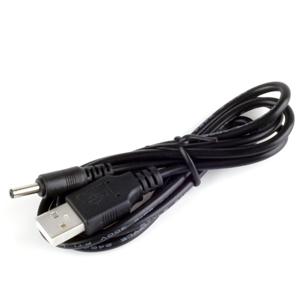 Кабель для зарядки USB Type-A (M) - DC 5V 3,5 x 1,35 мм, 1 м, черный