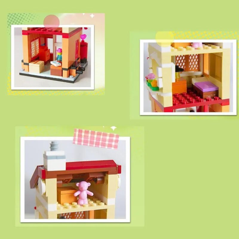 Конструктор GUDI, здание, почта, для детей, от 3-5 лет — фото 1