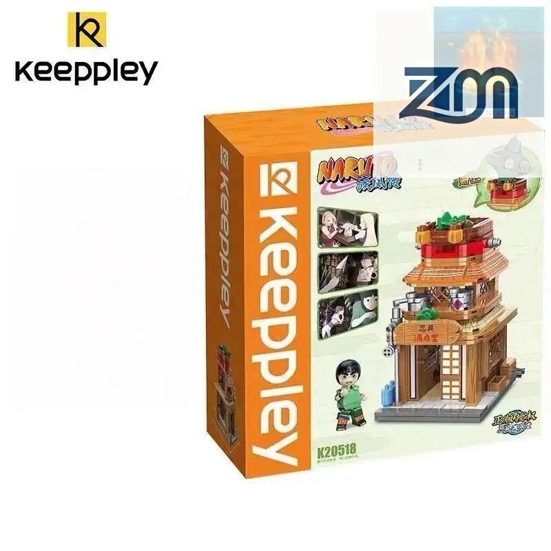 Keeppley Наруто, здание с уличным пейзажем, oружейный склад ниндзя