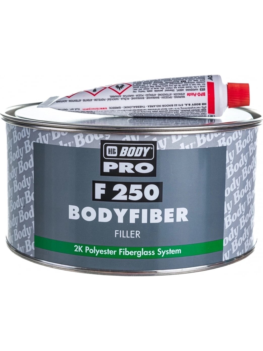 Шпатлевка полиэфирная HB BODY FIBER GLASS 250 1.5кг