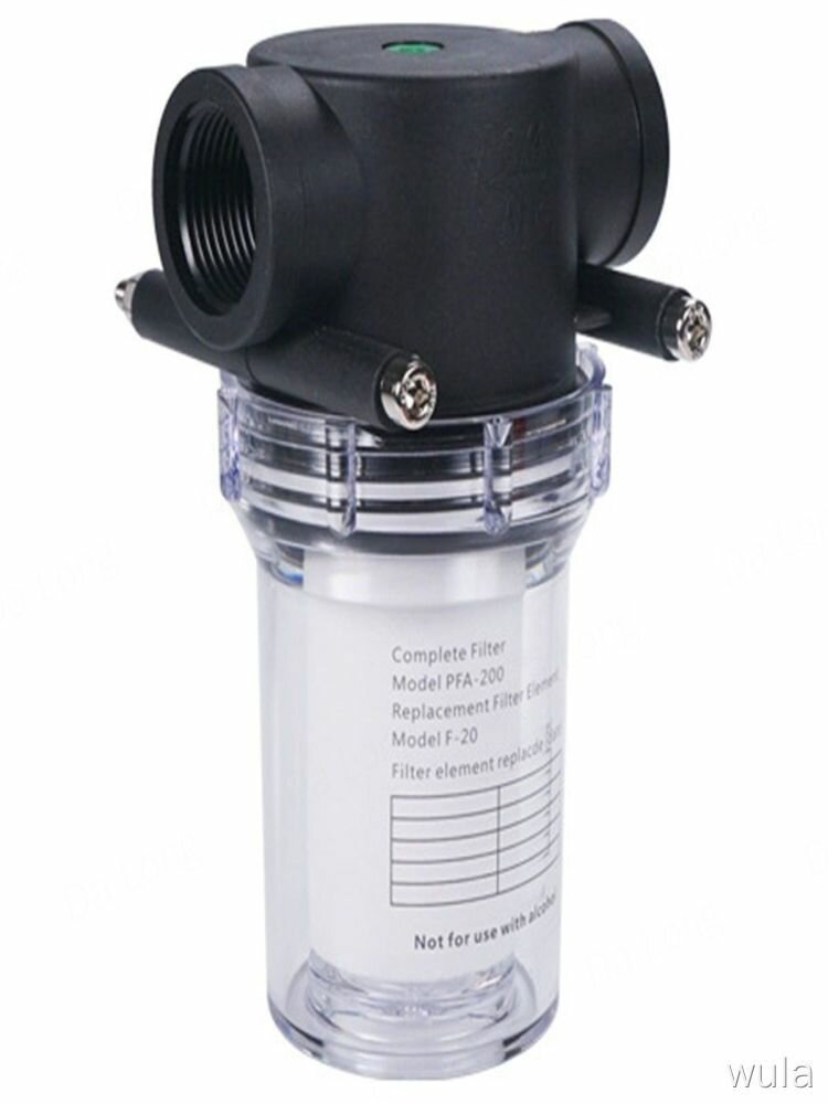 Фильтр PFA-150-E пластиковый G1/2", прозрачный стакан, 10 мкм, для пневмолиний, воздушный фильтр