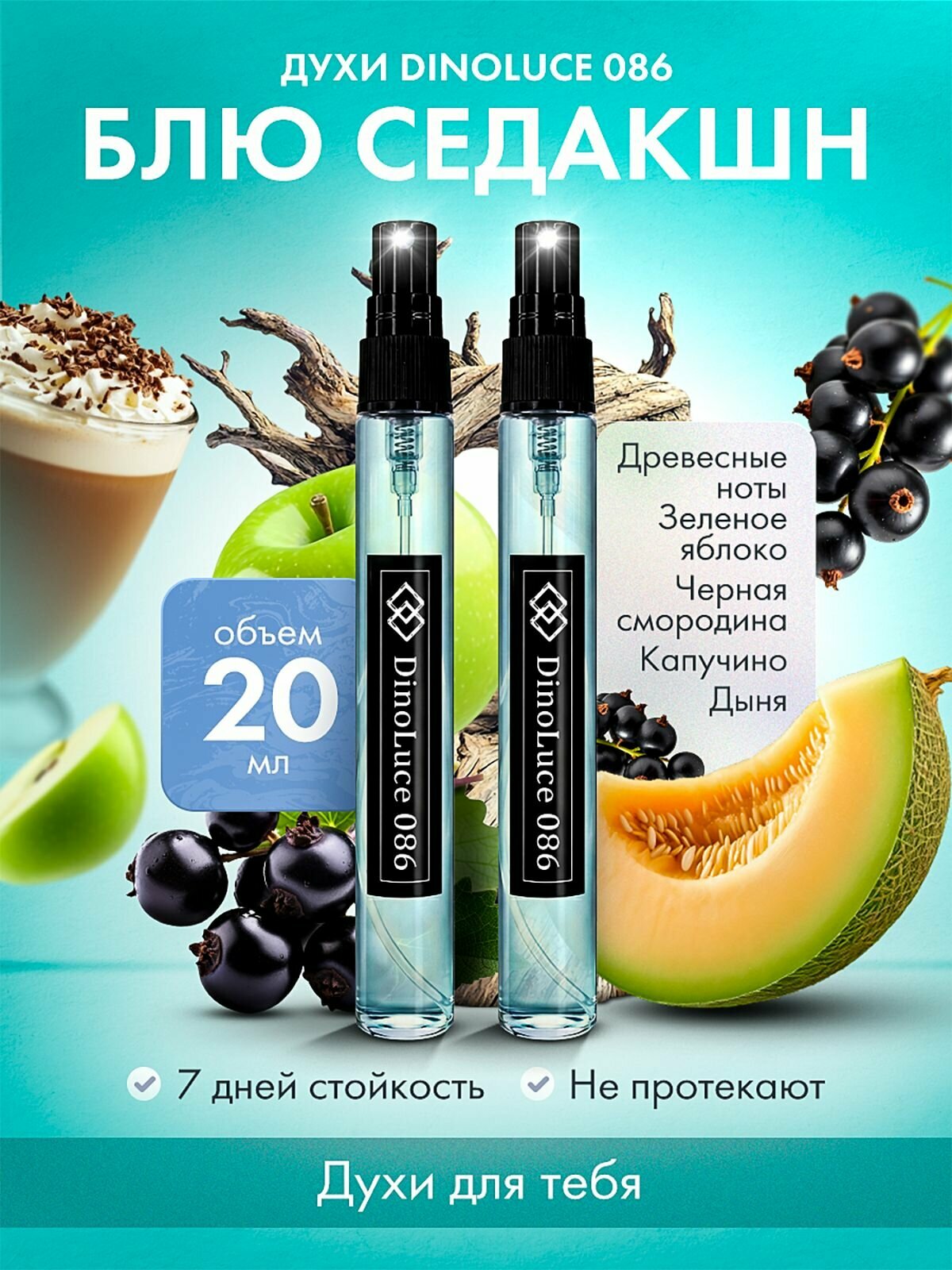 Духи DinoLuce 086 Блю Седакшн 2 шт по 10 мл аромат