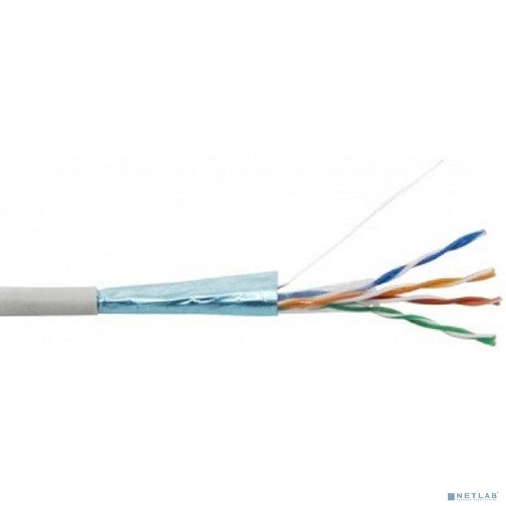 PROconnect (01-0142-3-50) Кабель витая пара омедненный, F/UTP, CCA, CAT 5e, PVC, 4PR, 24AWG, INDOOR, SOLID, серый, 50м