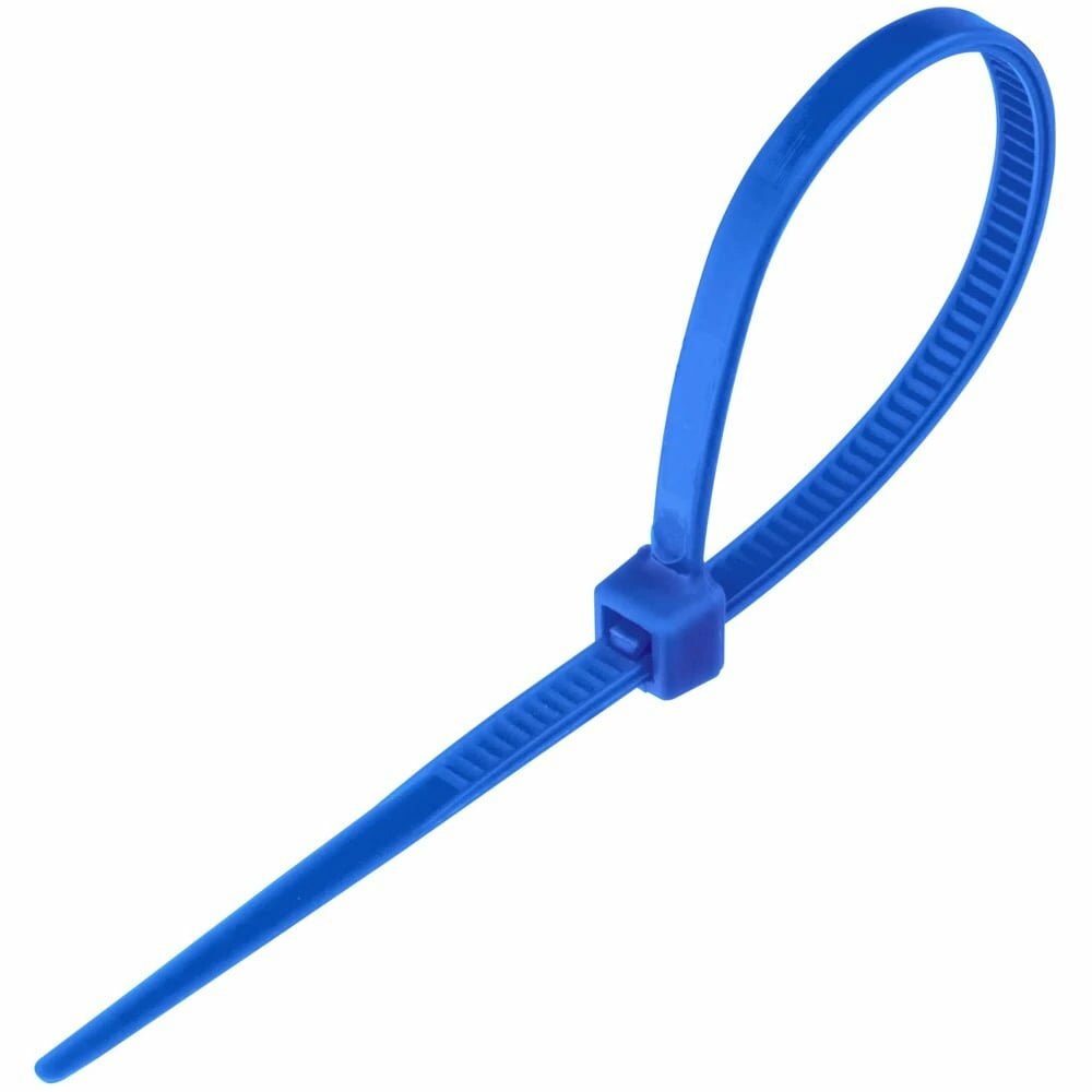 Нейлоновая хомут-стяжка MAXXTER 2.5х150 синий, 100шт LTS25X150-BLUE