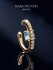 Кафф SamoroDki Jewelry, серебро, 925 проба, золочение, фианит, топаз, размер 13....