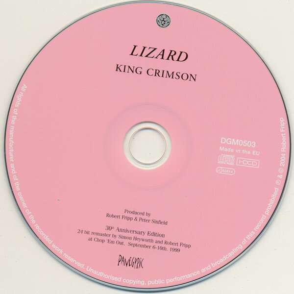 Аудио CD King Crimson "Lizard" CD (EU) NEW — фото 1