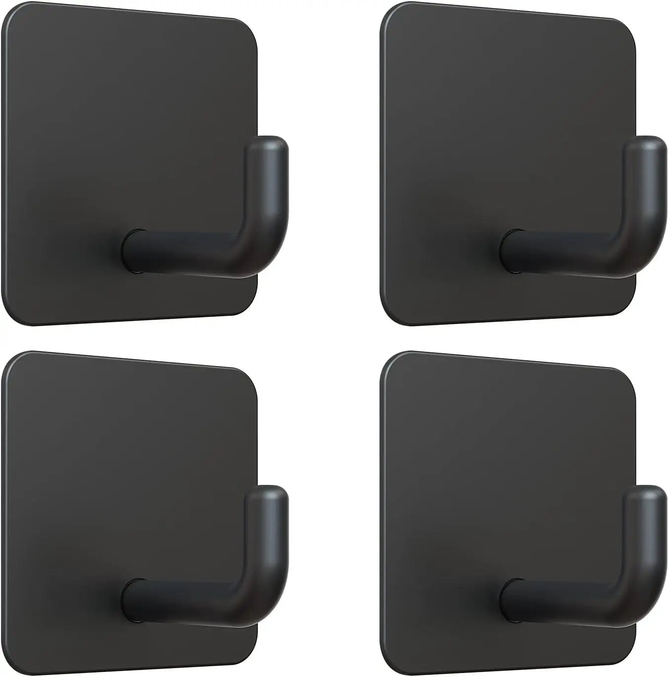 Черные крючки на липучке, 4 шт, Black 4 Vertical