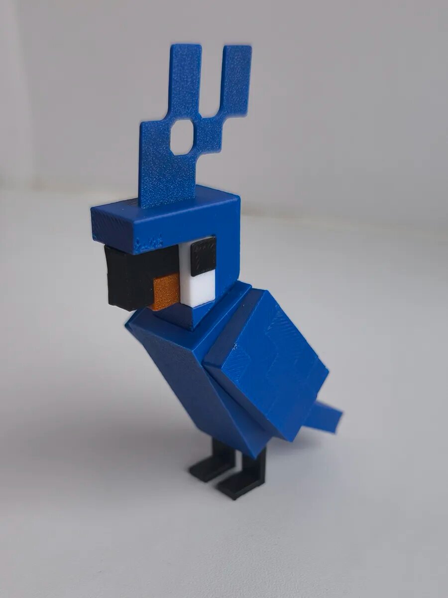 Фигурка Minecraft Blue Parrot (Синий попугай)
