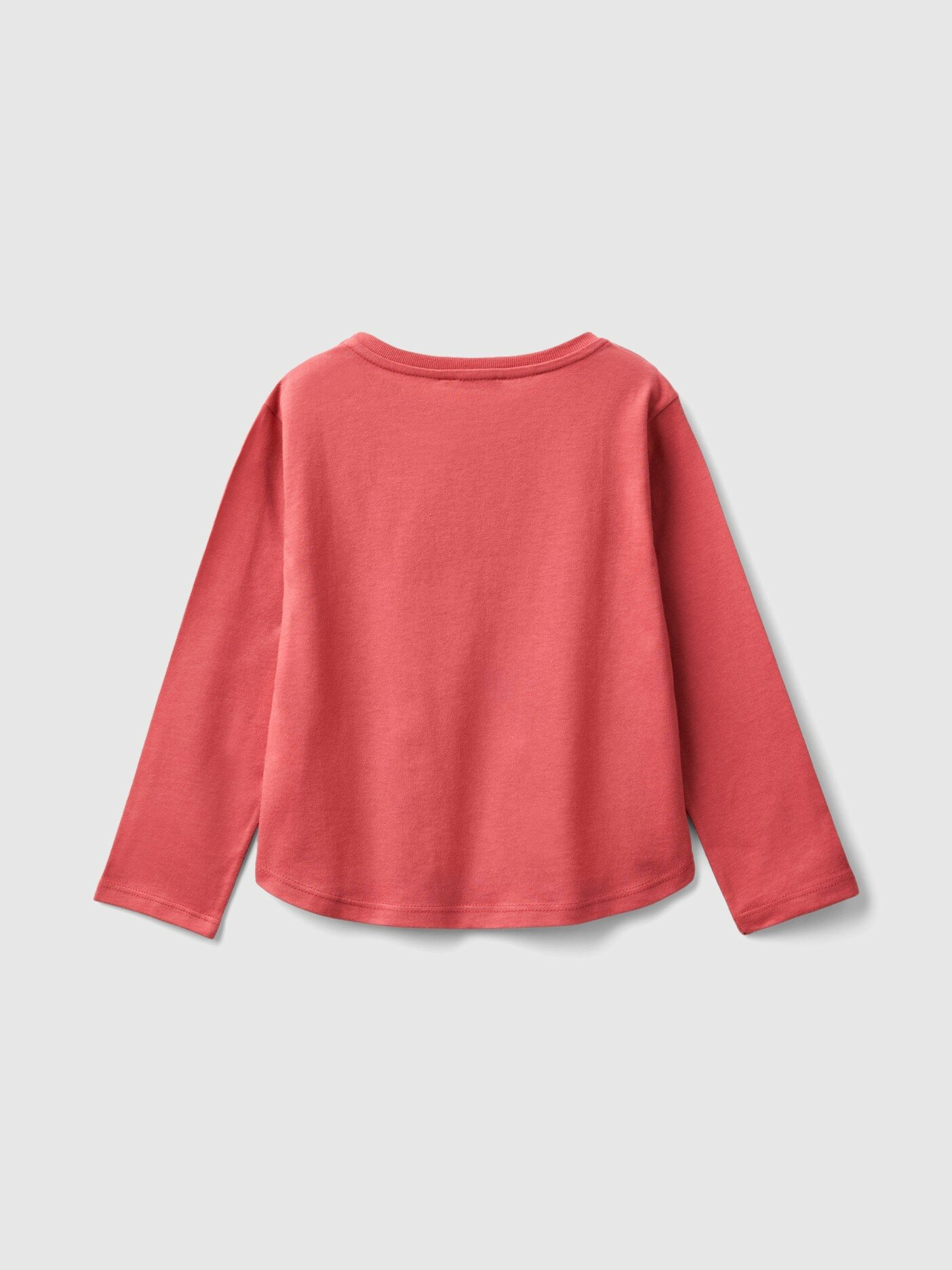 Лонгслив UNITED COLORS OF BENETTON, размер XS, красный, коралловый, оранжевый — фото 1