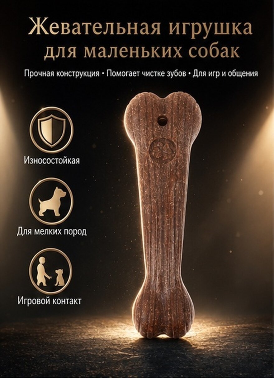 Игрушка Для Собак Формы Кости Из Термоустойчивого Материала Для Зубов 12.50X4.00X3.20Cm