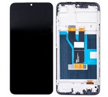 Дисплей для Realme C21/C20/C11 2021/Narzo 50i (RMX3201/RMX3231/RMX3235) модуль с рамкой Черный - OR
