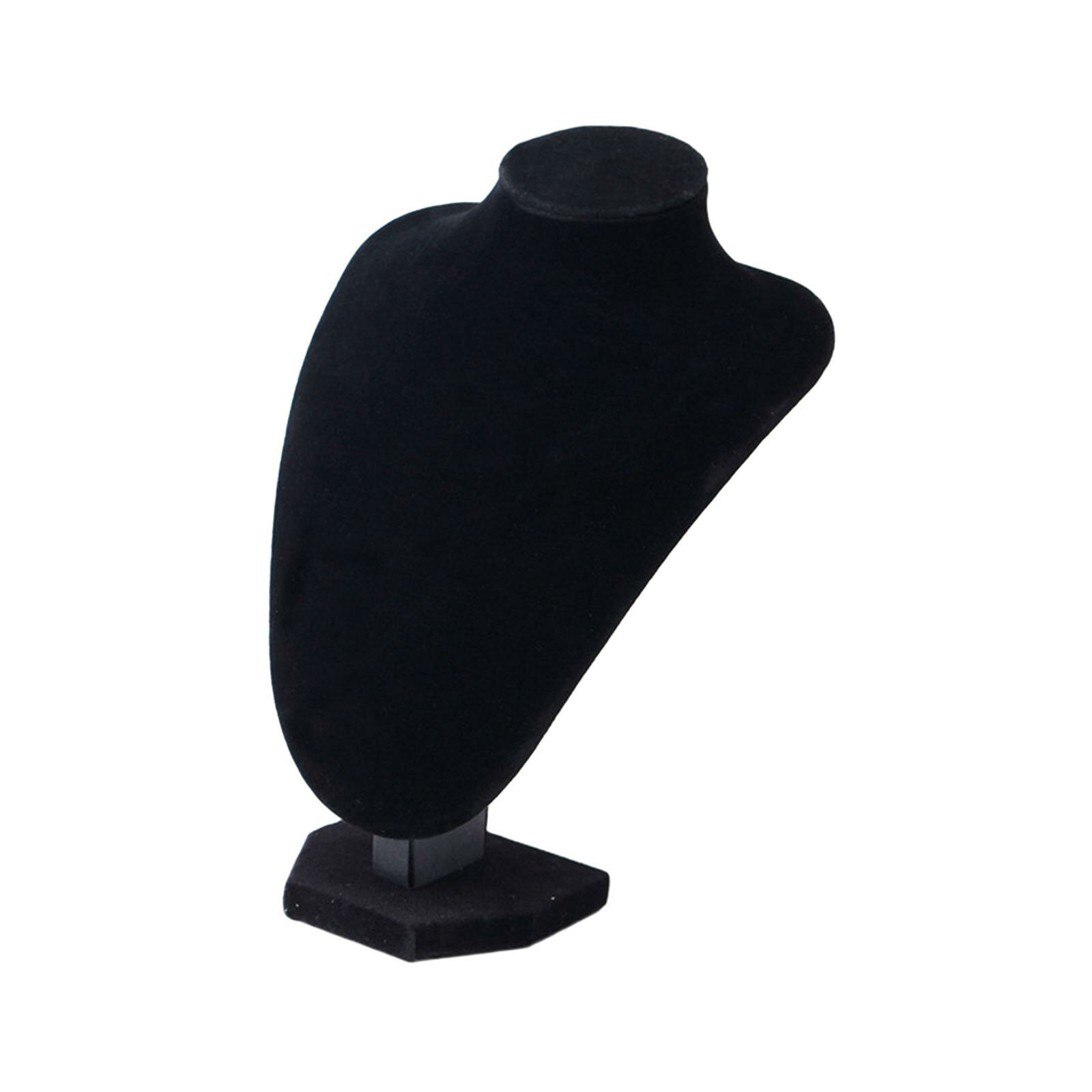 Подставка для демонстрации цепочек и украшений, черная бархатная, 21x15 см, для розничных магазинов.