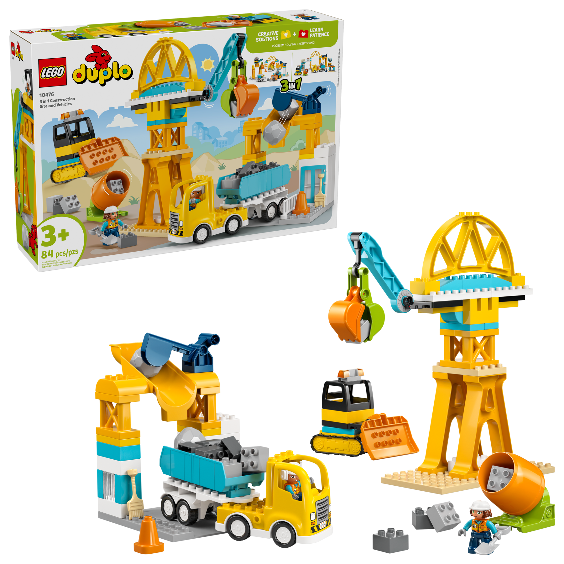 Конструктор LEGO DUPLO 10476 Строительная площадка с автомобилями 3 в 1