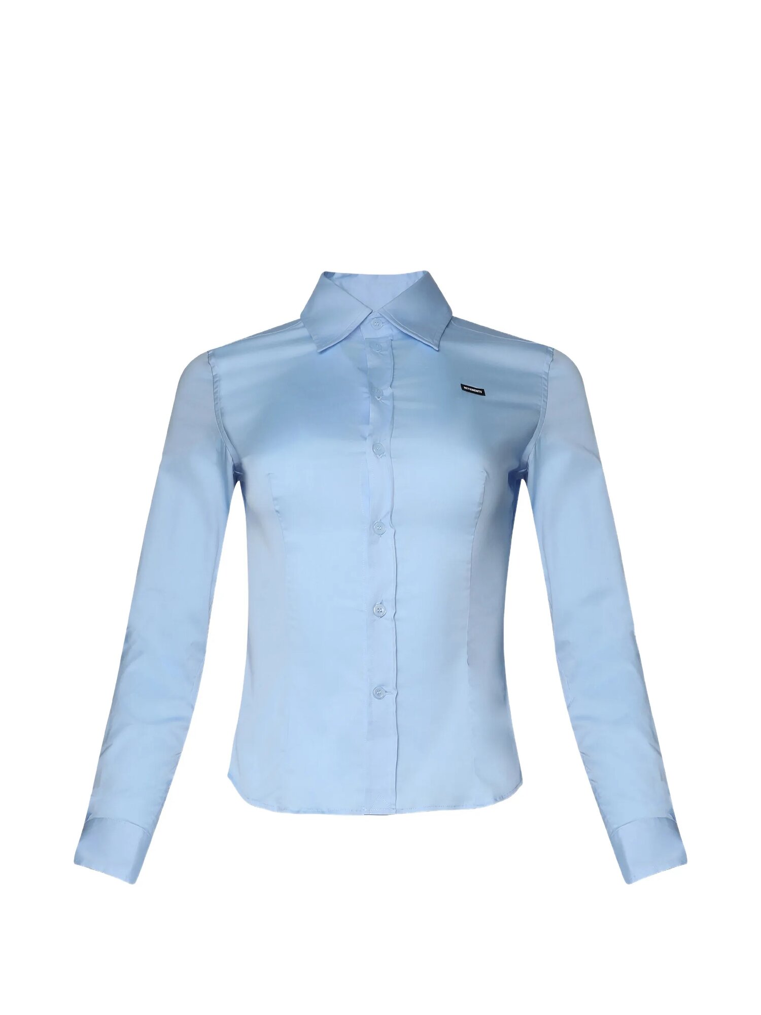 Рубашка Fitted logo-patch shirt