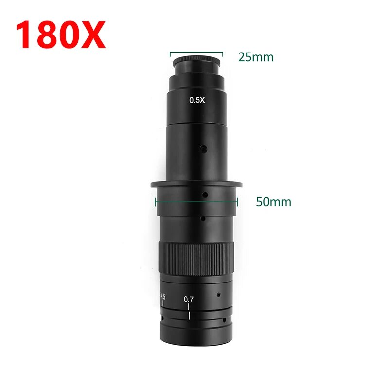Объектив микроскопа 180X, 25мм, 50мм