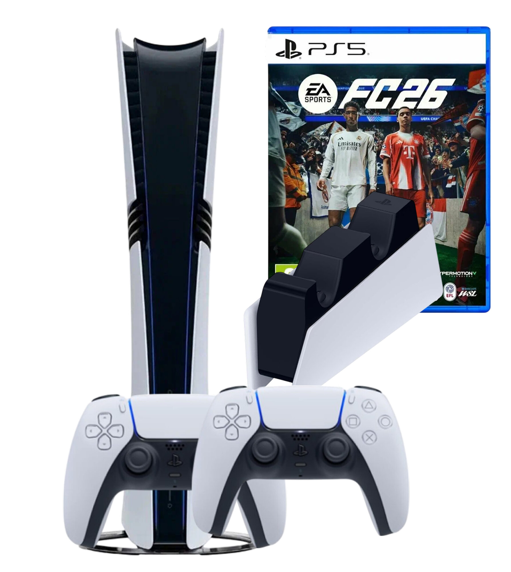 Игровая приставка PS5 Pro + игра FC26+ DualSense PS5 White + Dualsense Charging Station