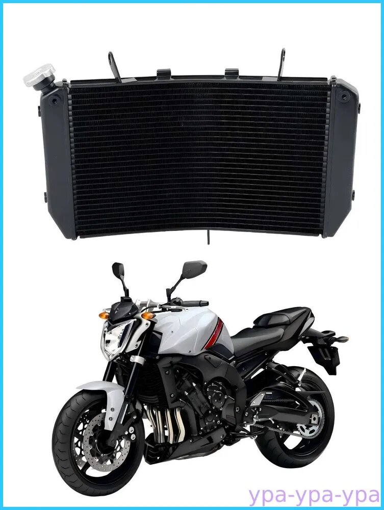 Радиатор охлаждения двигателя для мотоцикла Yamaha FZS1000 FZ8 FZ1 FAZER 1000 2006-2015