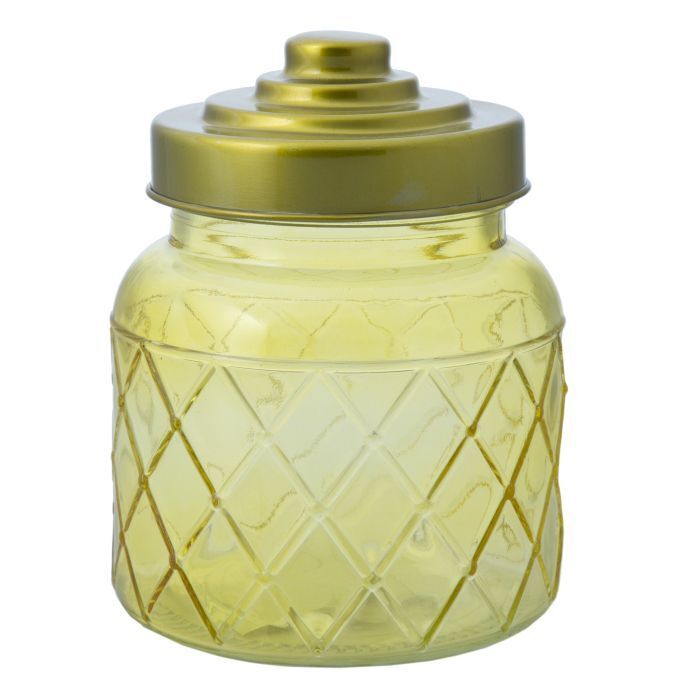 !09 Емкость для сыпучих продуктов, 10,7x10,7x14 см цвет желтый