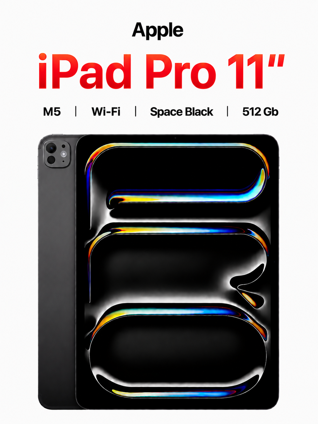 Планшет Apple iPad Pro 11 (2025) M5, 512 ГБ, Wi-Fi, Space Black | Черный