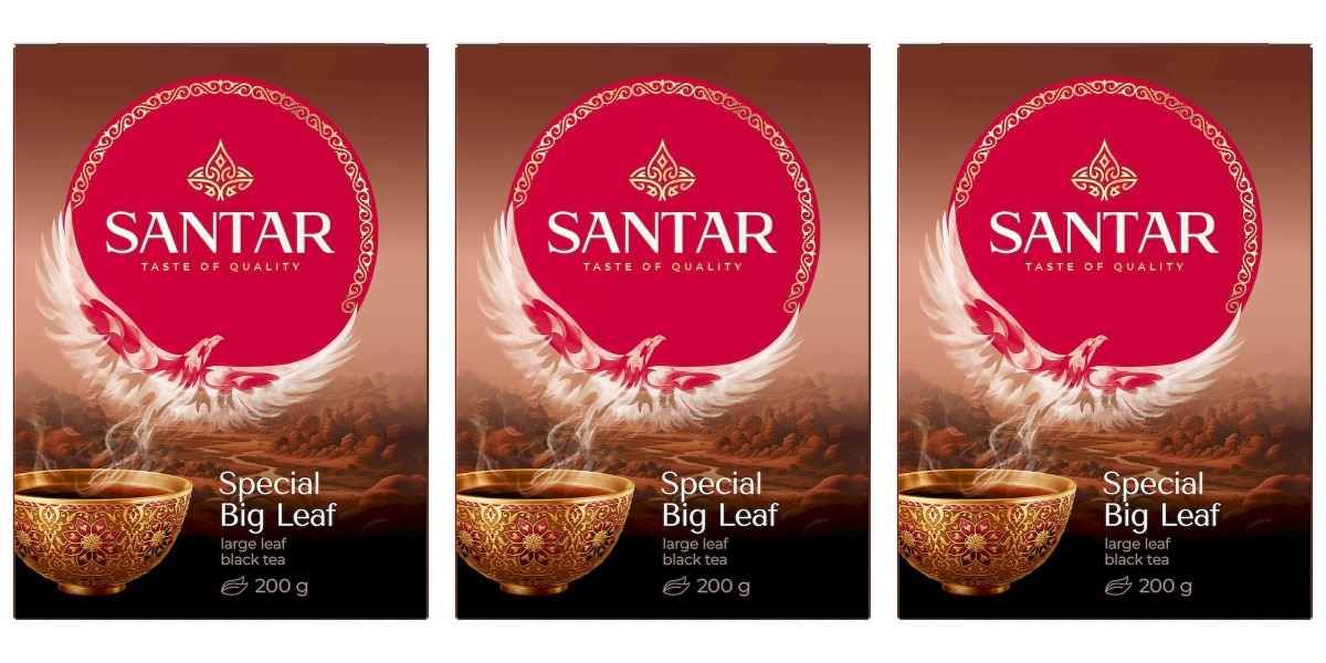 SANTAR Чай Special Big Leaf чёрный, листовой, крупный 200 г, 3 уп