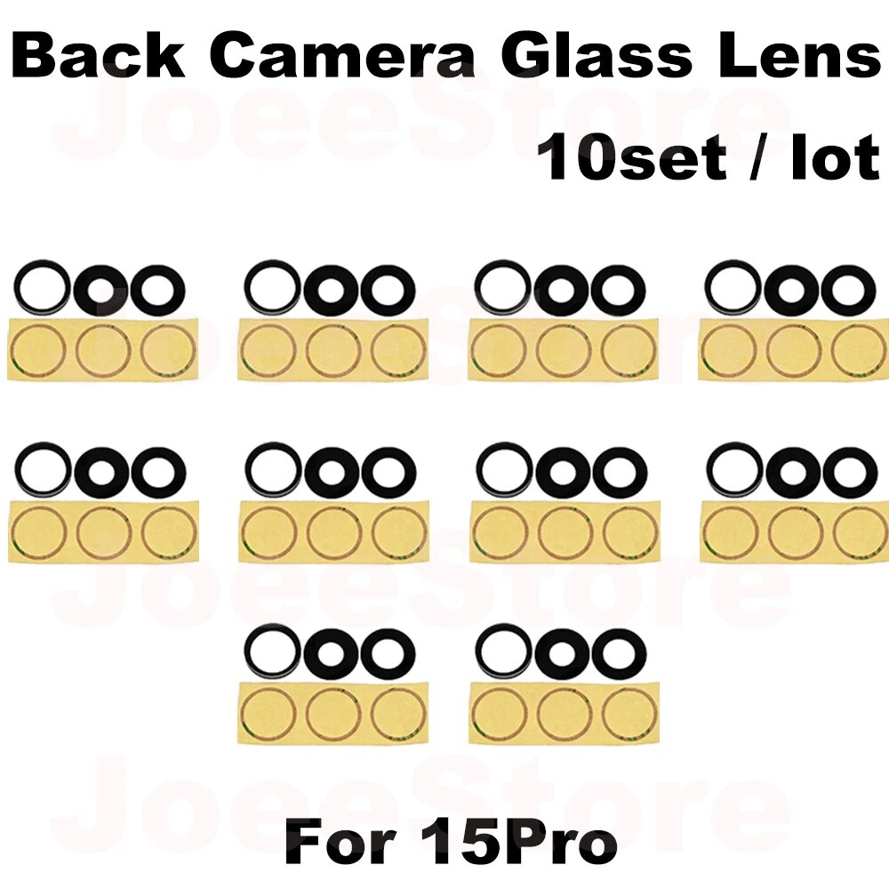 10 комплектов стеклянных линз для задней камеры для iPhone 14 13 12 11 15 Pro Max Plus 10x For 15Pro