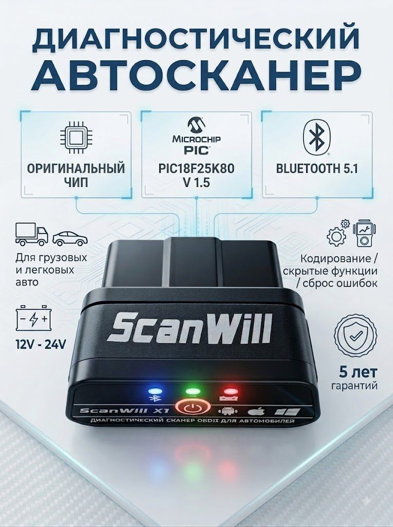 Сканер для диагностики автомобилей ScanWill