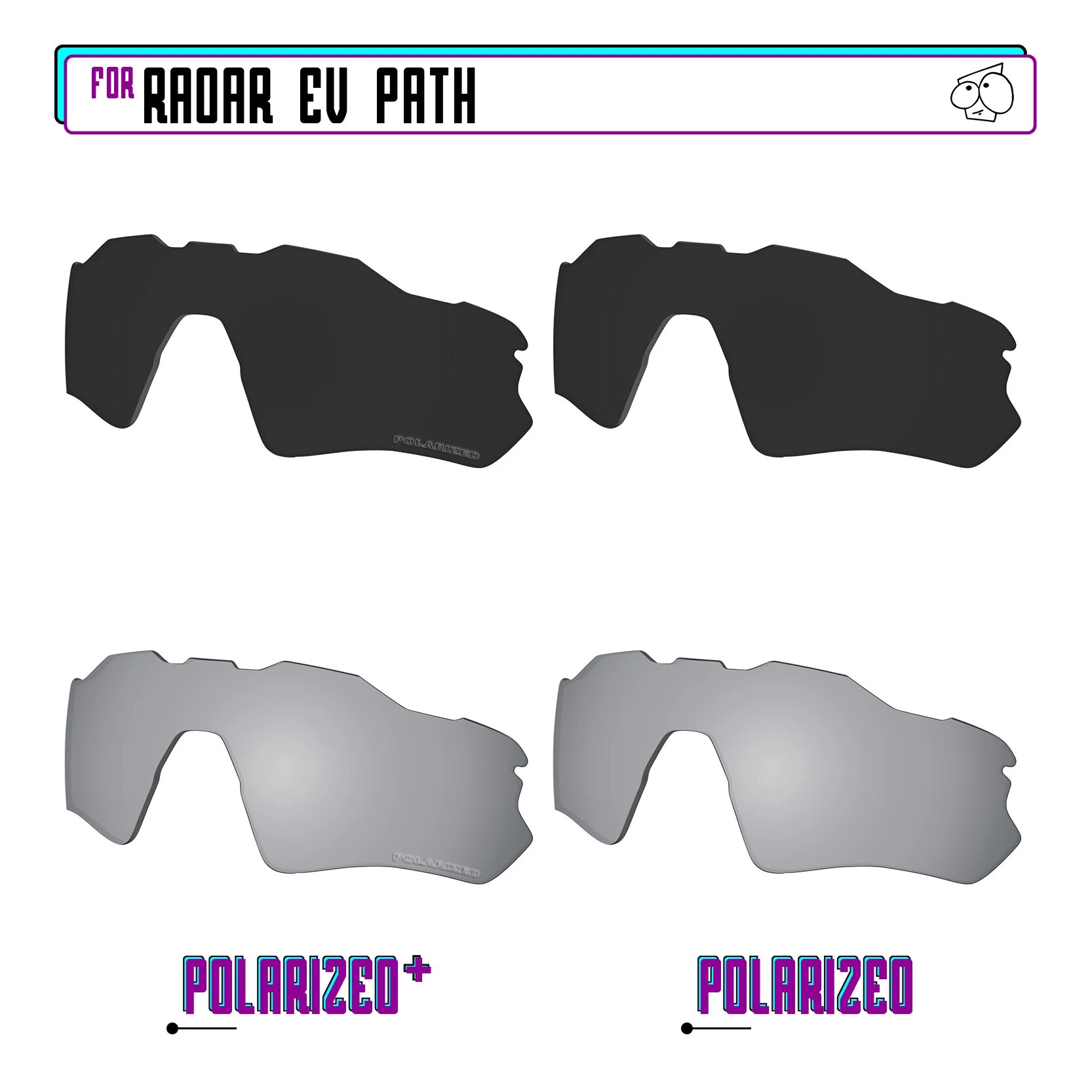 EZReplace Линзы Oakley Radar EV Path, BlkSirP Plus-BlkSirP