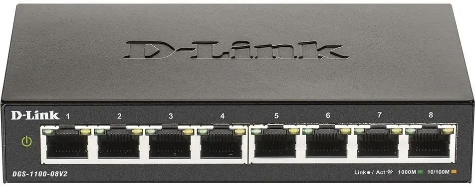 Коммутатор D-Link Управляемый 8 портов DL-DGS-1100-08V2/A1A