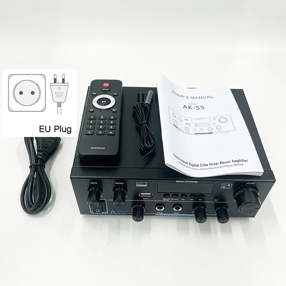 AK55 Bluetooth стереоусилитель EU Plug