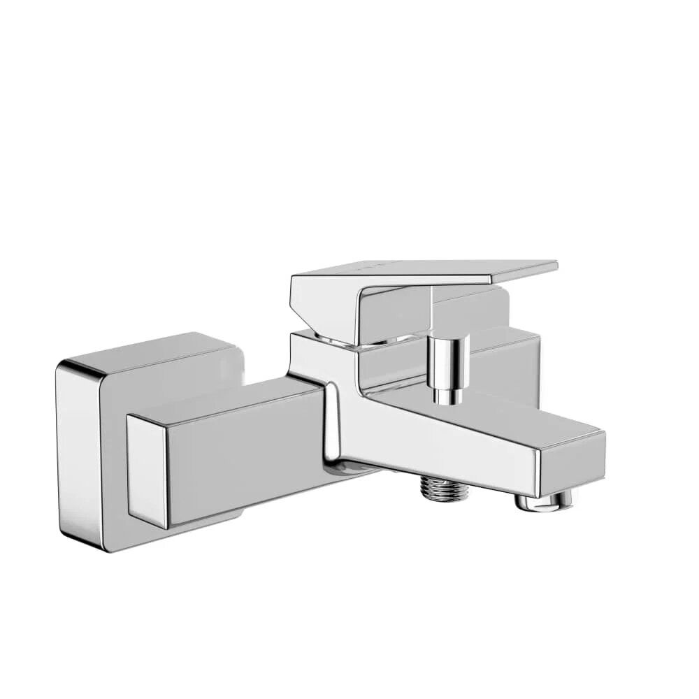 Смеситель для ванны с душем VitrA Minimax Square A43520EXP настенный, однорычажный, хром, глянцевый, латунный, без лейки, с керамическим картриджем