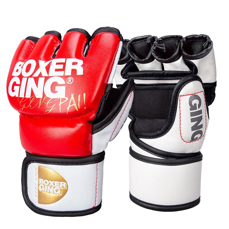 BOXERGING Боксерские перчатки из искусственной кожи L, Красный, PGBZ Red white